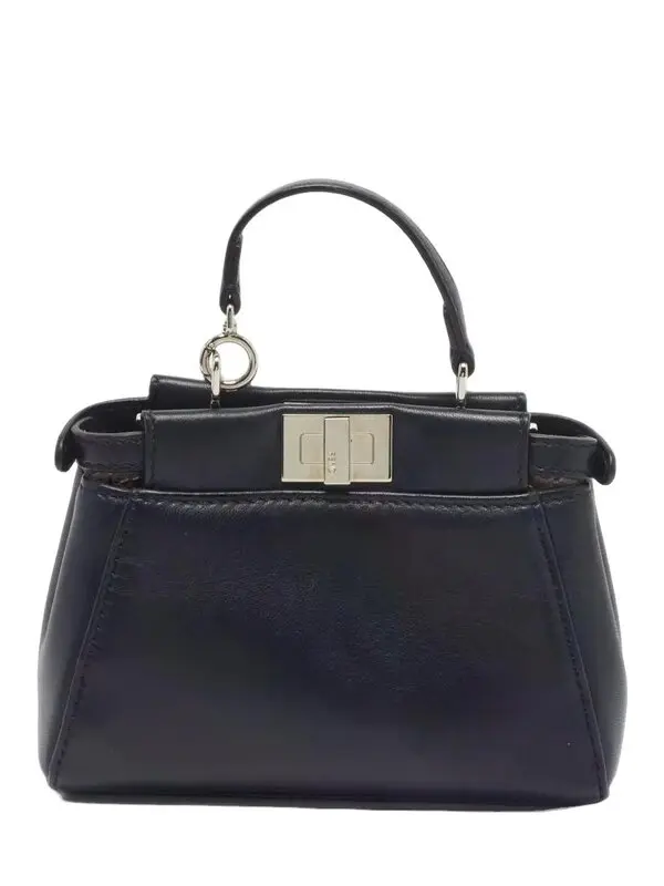 Fendi Micro Embroidered Peekaboo Crossbody Bag - Blue