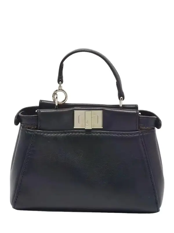 Fendi Micro Embroidered Peekaboo Crossbody Bag - Blue