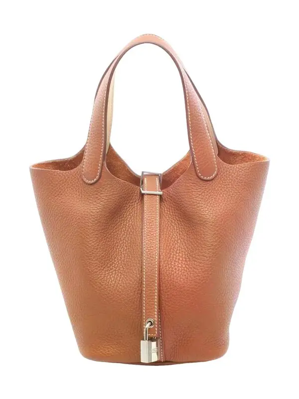 Hermès Clemence And Swift Picotin Lock 18 Eclat Handbag - Brown