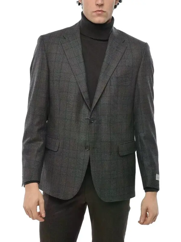 Corneliani Nino Danieli Checked-pattern Blazer - Brown