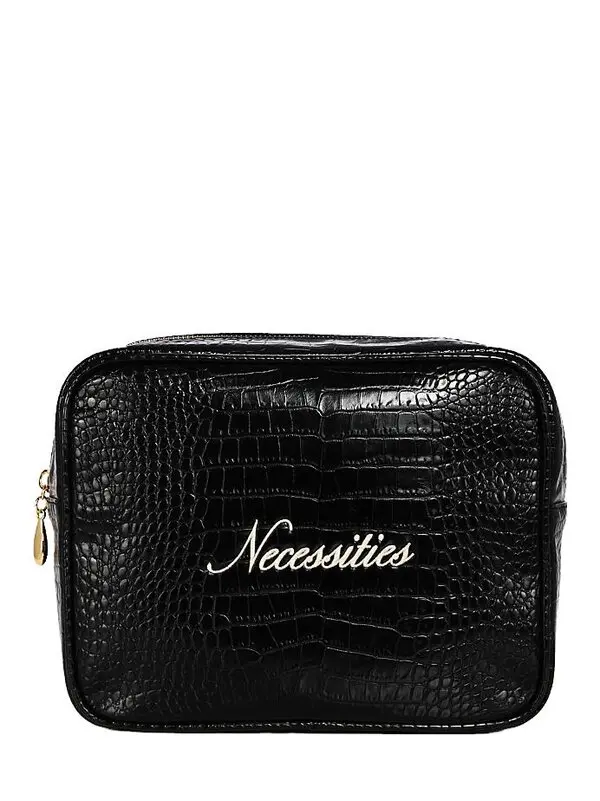 ABBODE Croc Effect Pouch - Black
