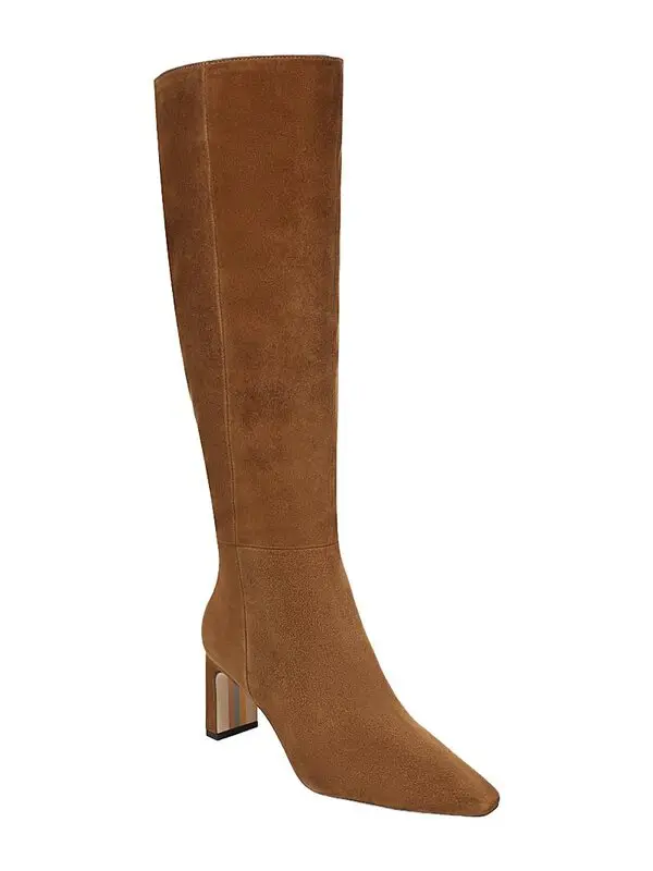 Sam Edelman Sylvia Suede Knee High Boots - Warm Nutmeg