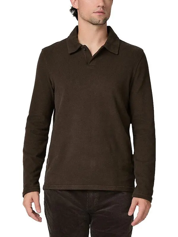 Paige Hammond Cotton Blend Button Polo Shirt - Dark Agar