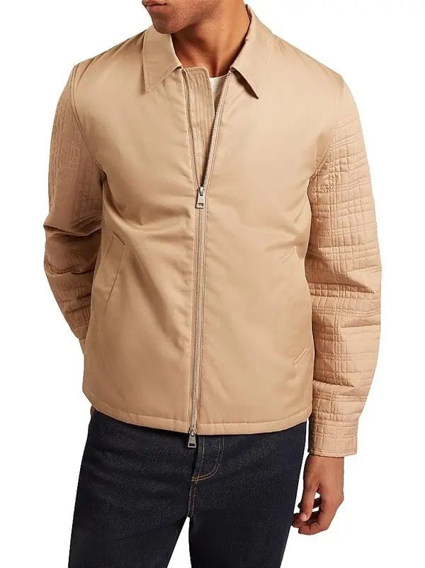 Ted Baker London Jenesis Cotton Nylon Bomber Jacket - Tan