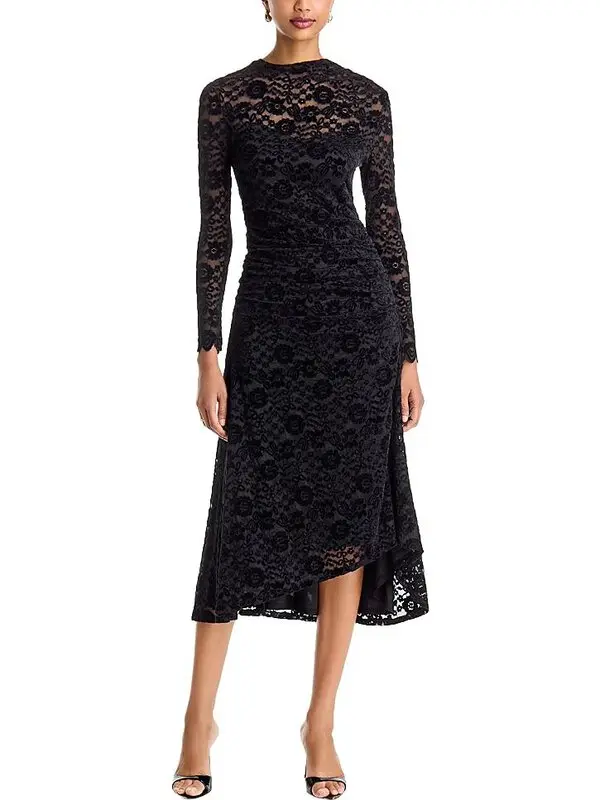 Generation Love Karmen Velvet & Lace Midi Dress - Black