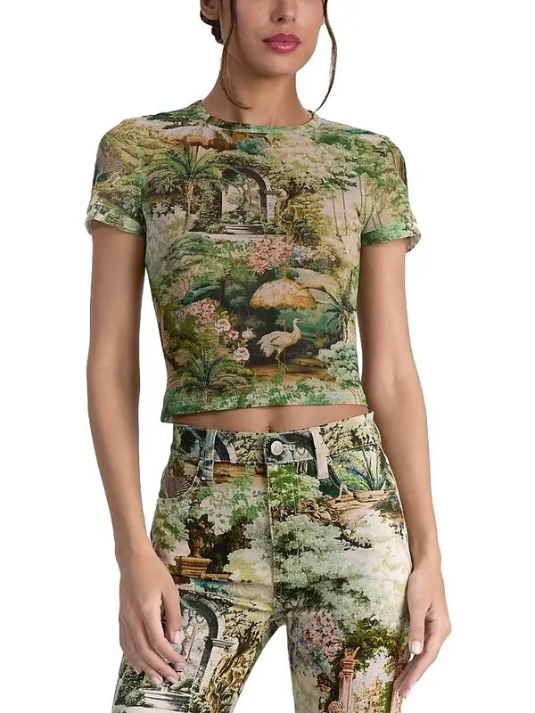 Alice + Olivia Tess Crewneck Tee - Terrainlg