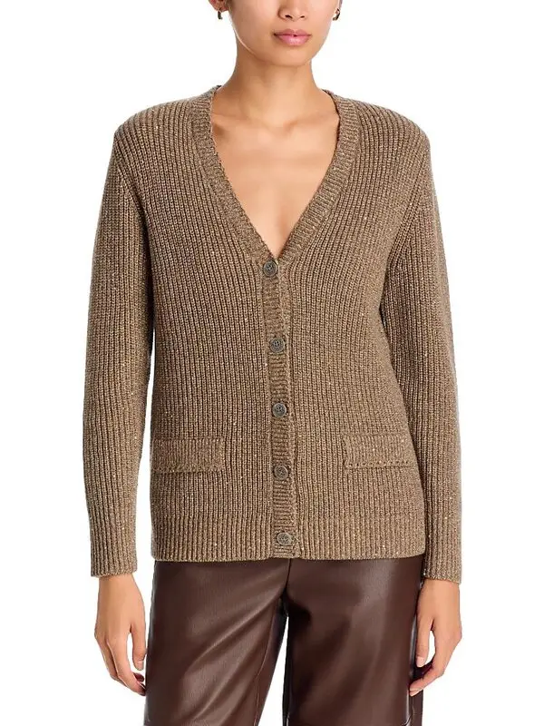 Kobi Halperin Sequined Flap Pocket Cardigan - Toffee