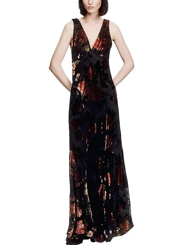 Anna Sui Folia Devore Maxi Dress - Russet Multi