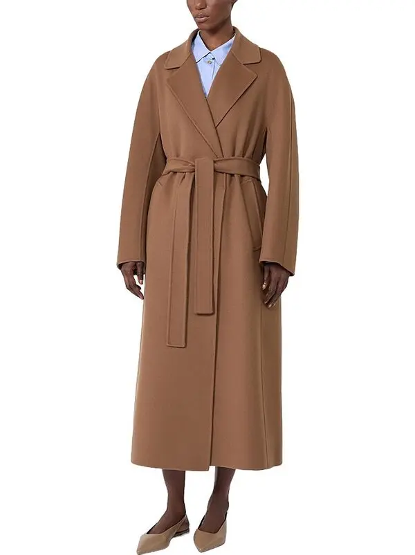 Max Mara Smmpenelope" Wrap Coat - Hazelnut Brown