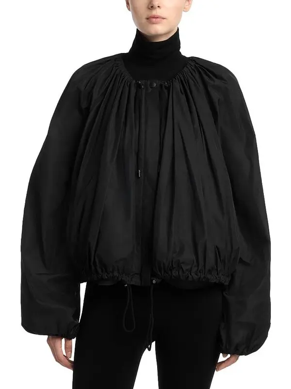 TOTEME Gathered Parachute Coat - Black