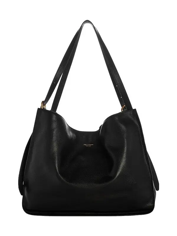 Rag & Bone River Large Leather Tote Bag - Black