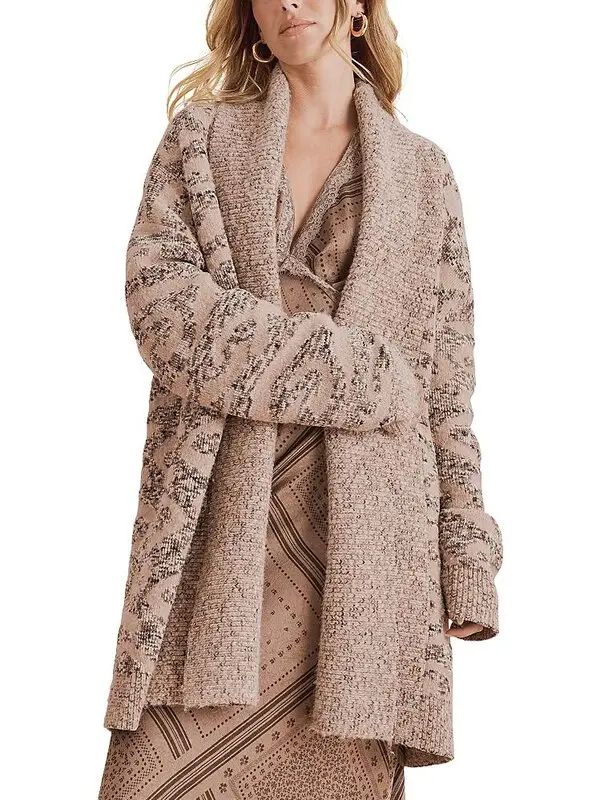 Splendid Desiree Printed Belted Cardigan - Neutral Multi