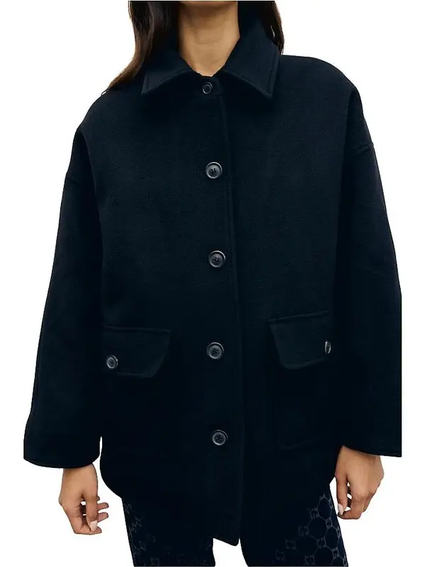 Gerard Darel Alee Wool Blend Coat - Black
