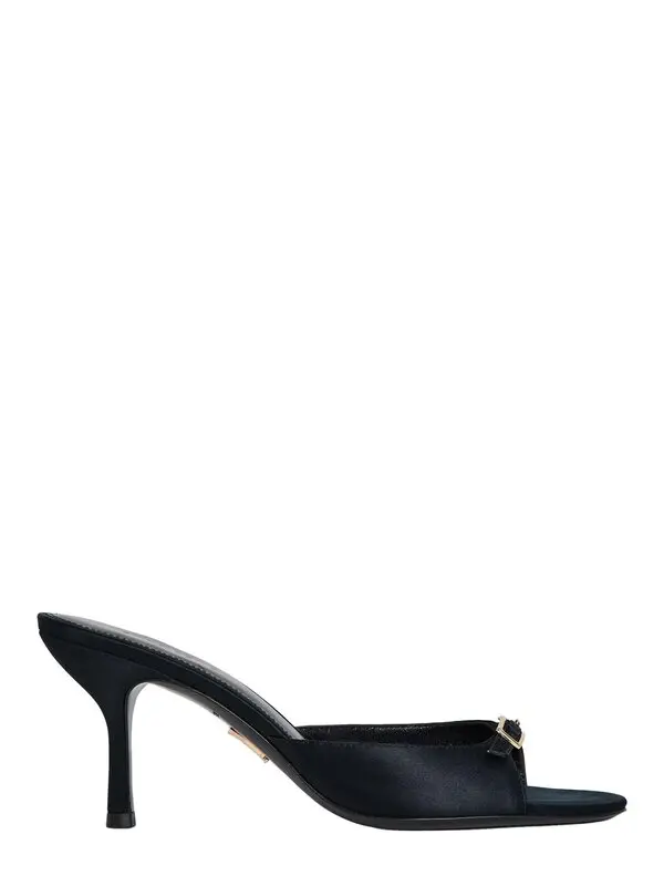 Retrofete Fernanda Silk Sandals With Buckle Detail - Black
