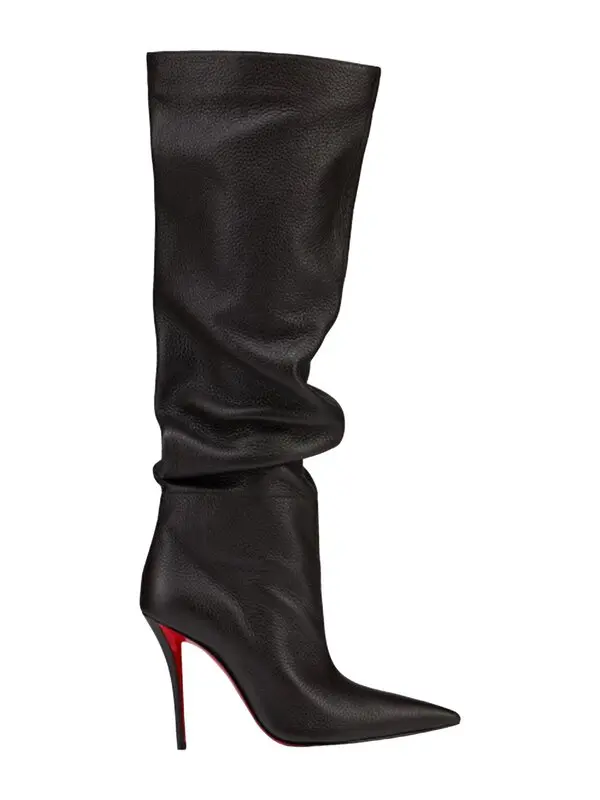 CHRISTIAN LOUBOUTIN Zependris 100 Deer Leather Knee-high Boots - Brown
