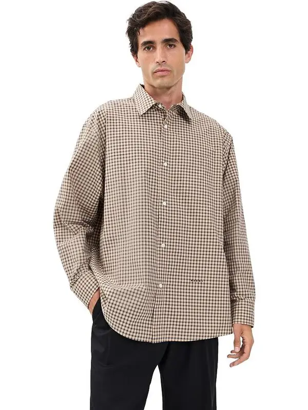 Marni Gingham Check Shirt - Cement