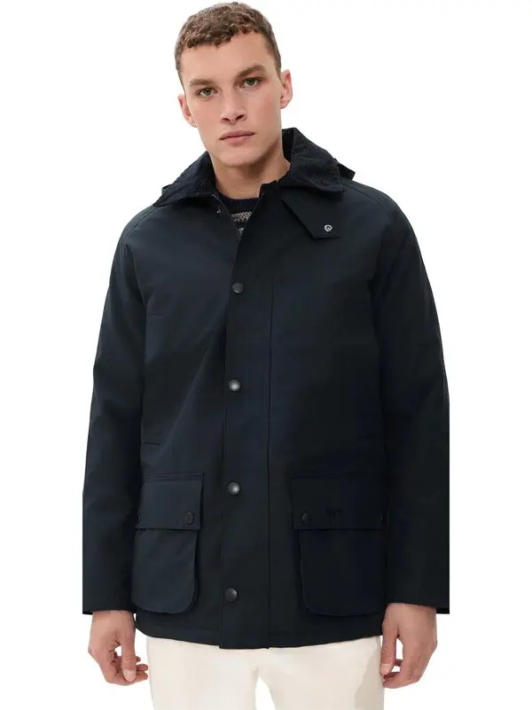 Barbour Winter Ashby Waxed Cotton Jacket - Navy