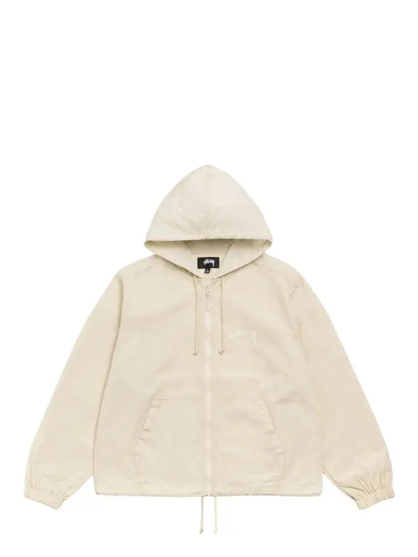 StÜssy Waxed Cotton Beach Shell Jacket - Stone