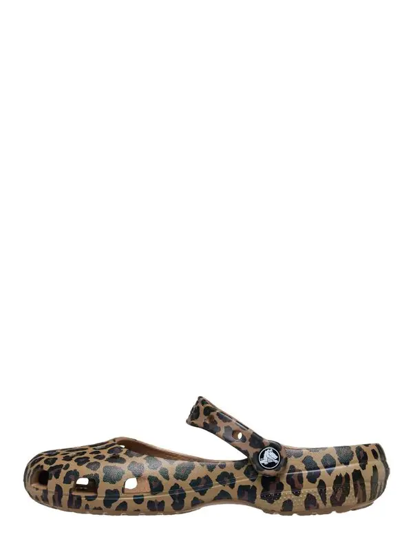 CROCS Classic Animal Ballet Shoes - Sepia/leopard