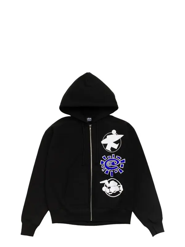 StÜssy X Always Do What You Should Do Stack Zip Hoodie - Black