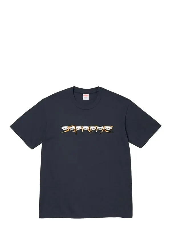 Supreme Fw26 Skulls Spellout T-shirt - Navy