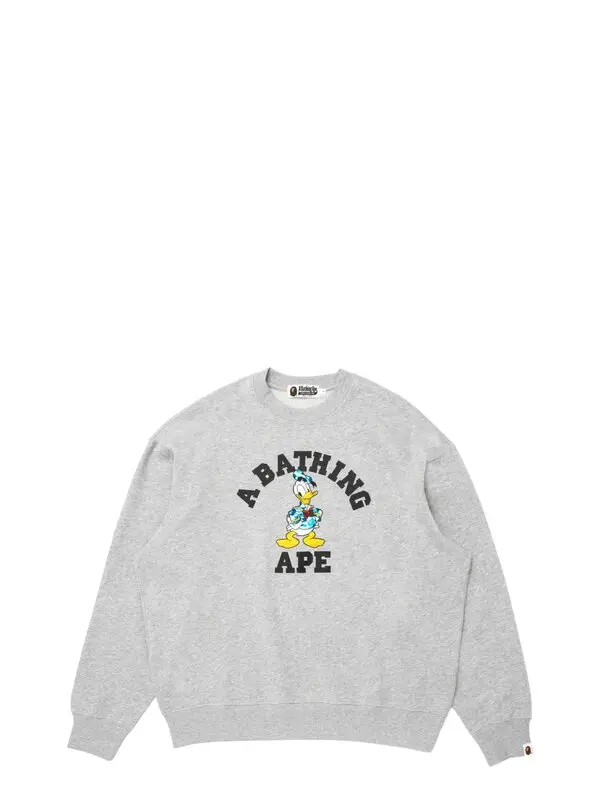 A BATHING APE X Disney Donald Duck Sweatshirt - Grey