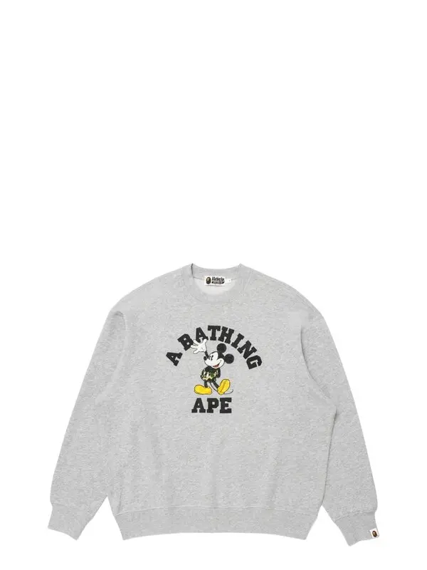 A BATHING APE X Disney Mickey Mouse Crewneck - Grey