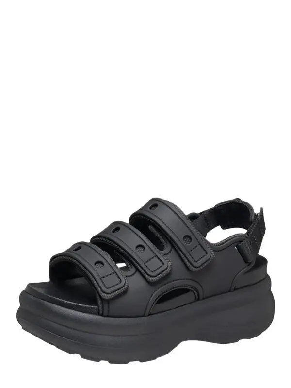 CROCS Soho Sport Platform Sandals With Embellishments - Black