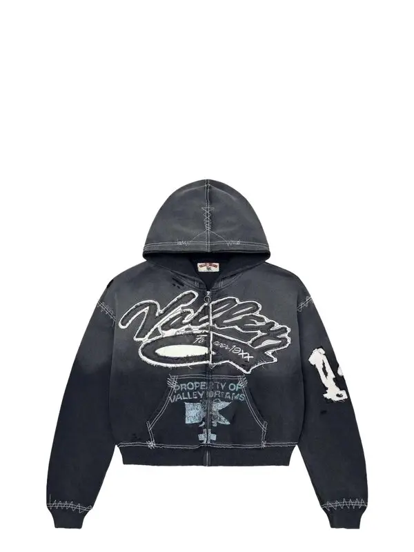 VALE FOREVER Zip Up Religion Hoodie - Black