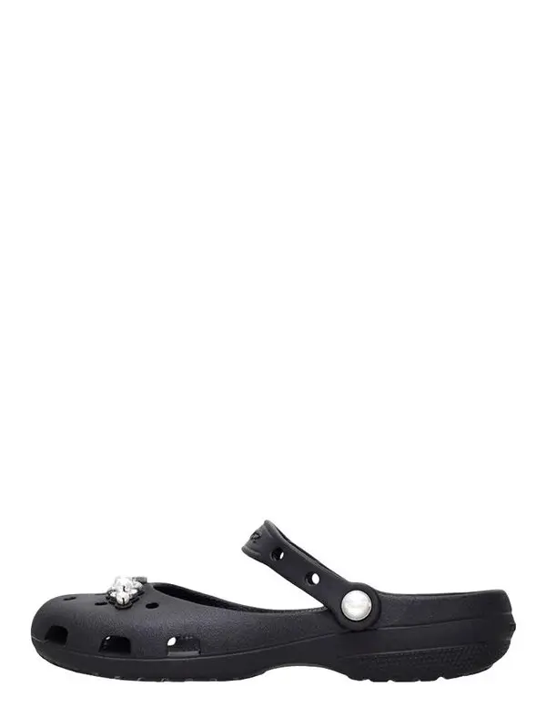 CROCS Classic Pearls Ballet Mary Jane Shoes - Black