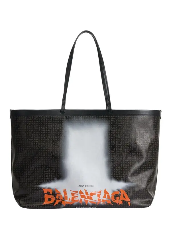 Balenciaga Select Large Tote Bag - Black/orange