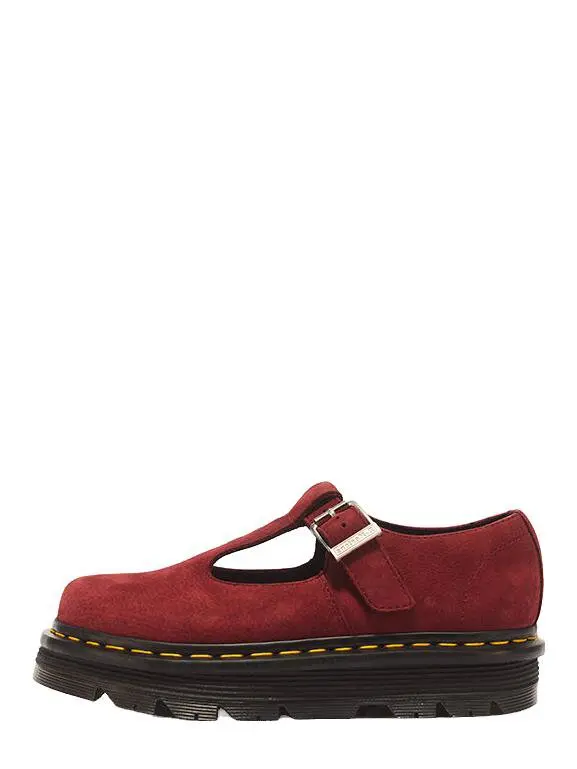 Dr. Martens Zebzag Mary Jane Milled Nubuck - Red