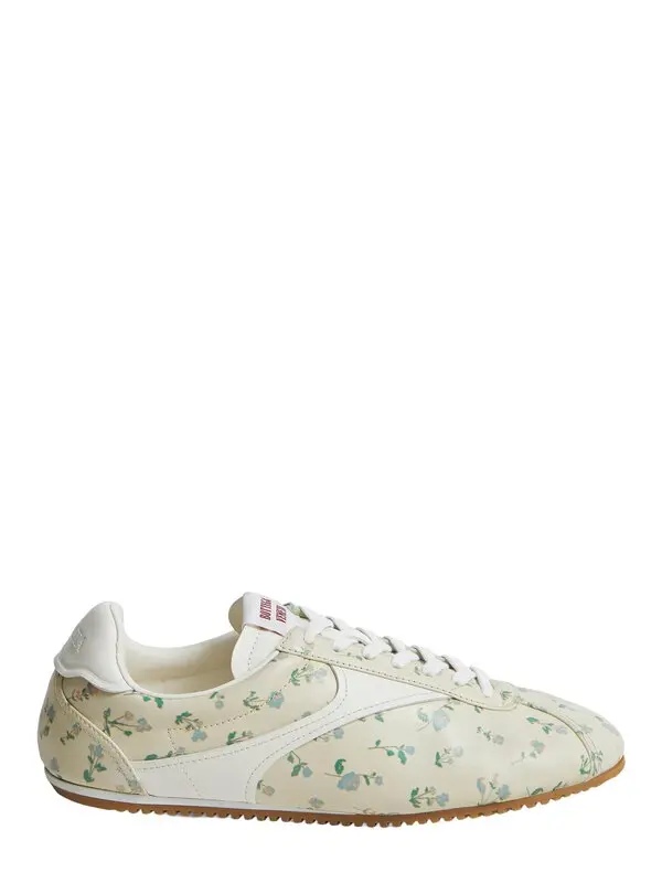 Bottega Veneta Shot" Floral Print Calfskin Sneakers - Multi