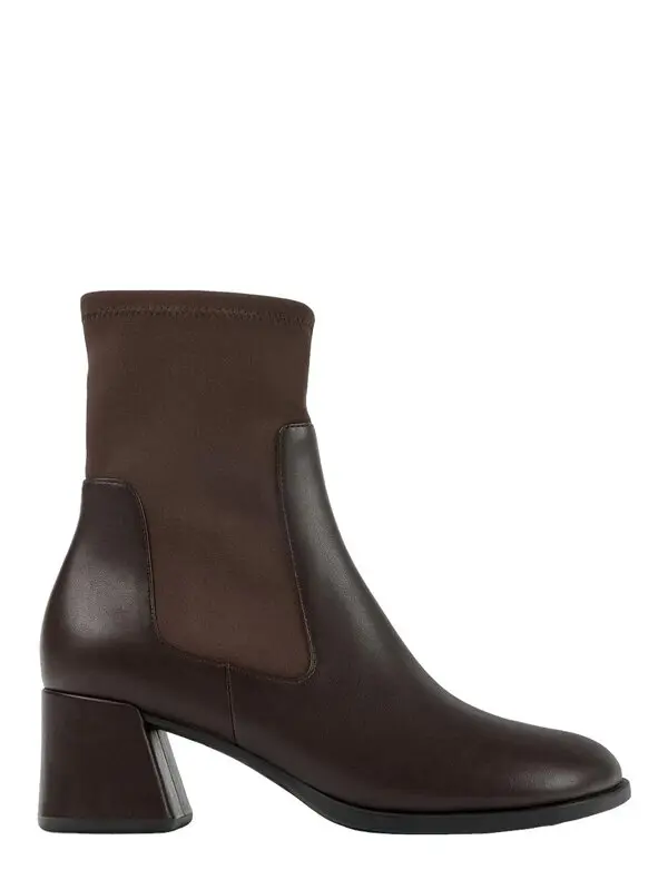 Camper Kora Chelsea Boots With Medium Block Heel - Brown