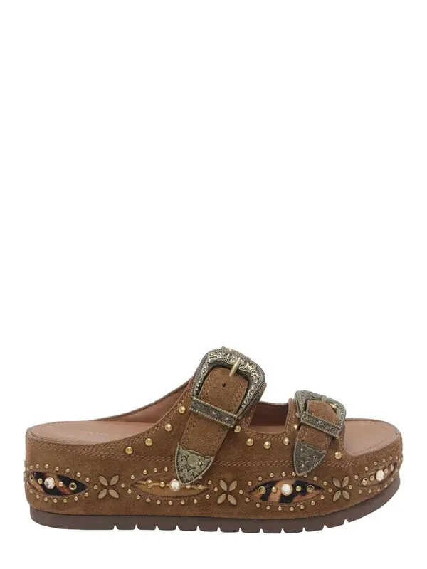 Kurt Geiger Embellished Heeled Sandals - Brown