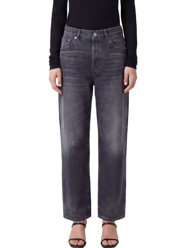 HAIKURE Betty Straight Leg Cropped Jeans - Black