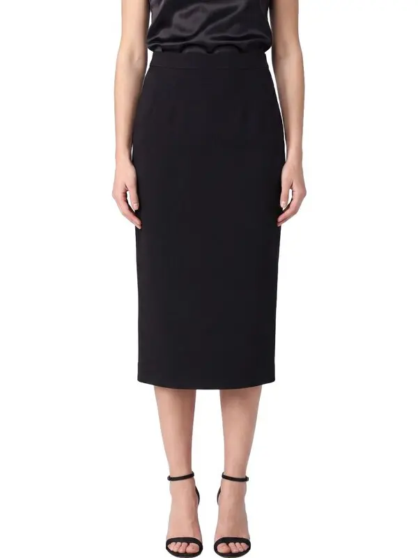 Dolce & Gabbana High-waisted Crêpe Midi Pencil Skirt - Black