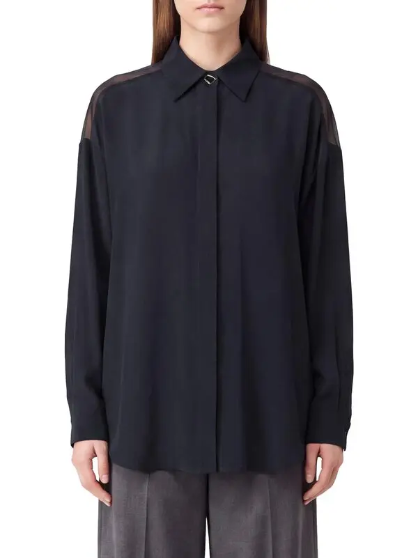 DONDUP Classic Collar Shirt - Black