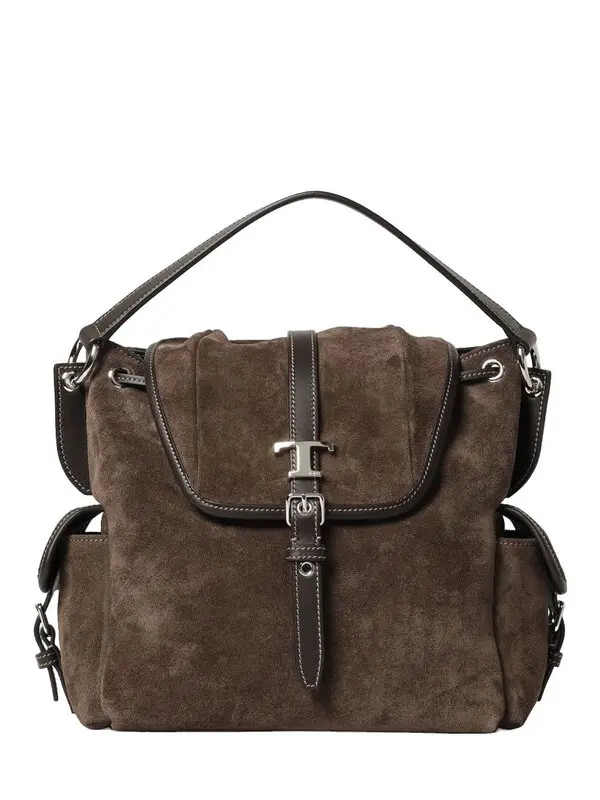 TOD'S Suede Backpack - Brown