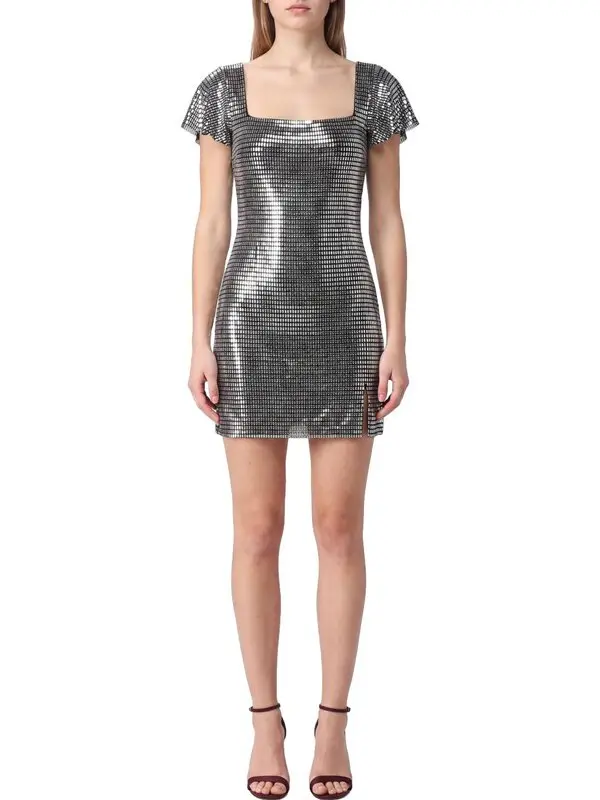 SELF-PORTRAIT Sequin-embellished Mini Sheath Dress - Grey