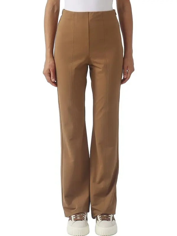 Max Mara High-waisted Skinny Stretch Jersey Trousers With Side Zip - Camel