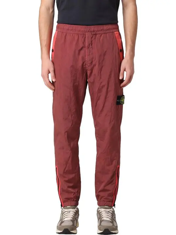 Stone Island Econyl® Nylon Jogging Trousers With Compass Logo Patch - Pink