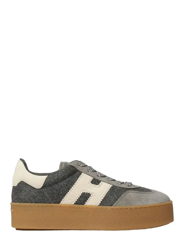 Hogan Platform Sneakers With H Logo Detail - Grey