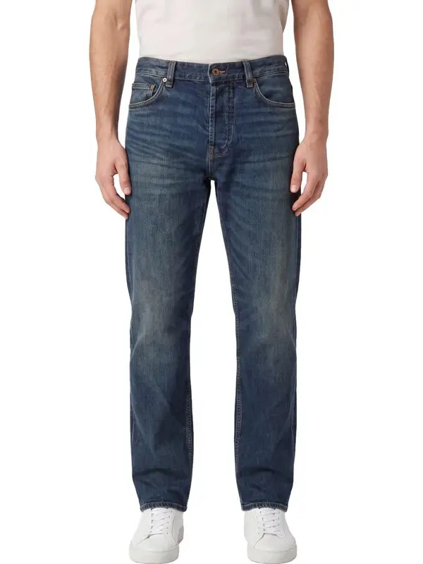 Emporio Armani J102 Wide-leg Cotton Denim Jeans - Blue
