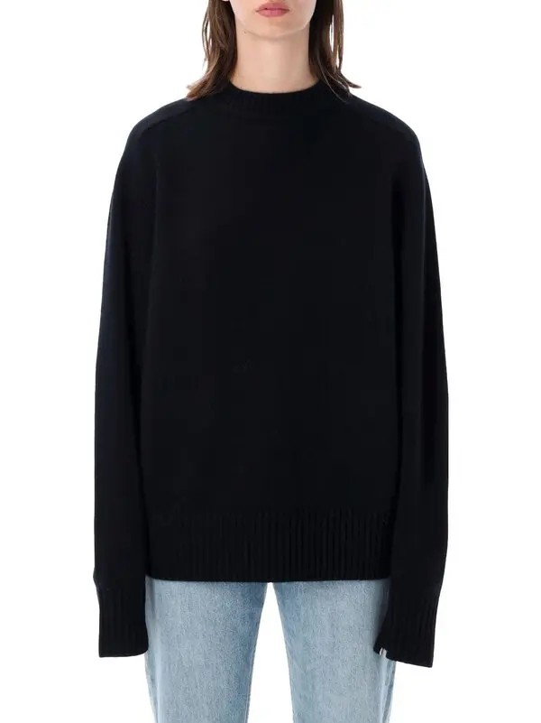Extreme Cashmere Dropped Shoulder Crewneck Jumper - Black