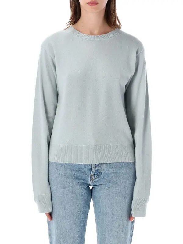 Extreme Cashmere Dropped Shoulder Crewneck Jumper In 100% Cashmere - Dust
