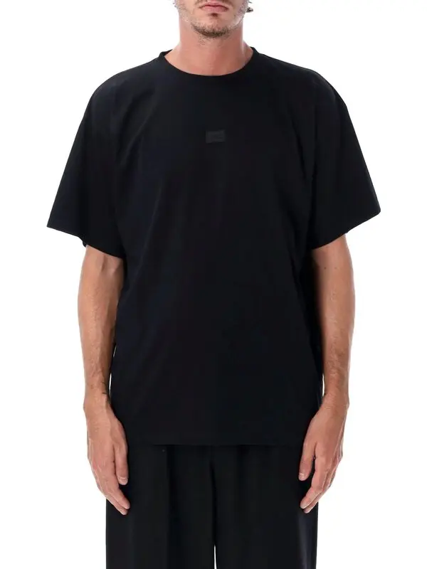 MAISON MARGIELA Short-sleeved Crewneck 100% Cotton T-shirt - Black