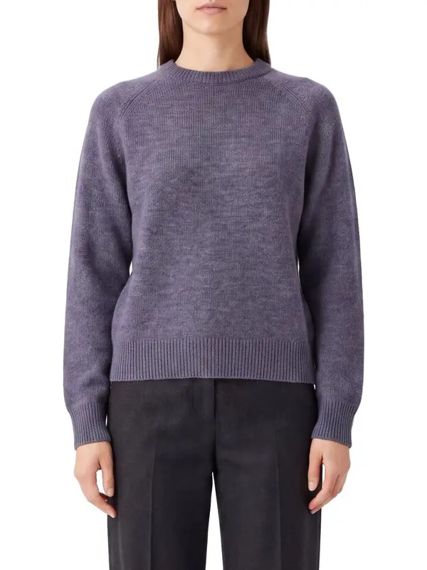 THE FRANKIE SHOP Crewneck Jumper In Wool Blend - Grey
