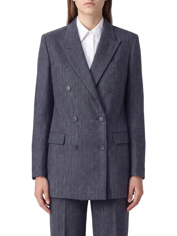 Tagliatore Double-breasted Wool Blend Blazer With Peak Lapels - Brown