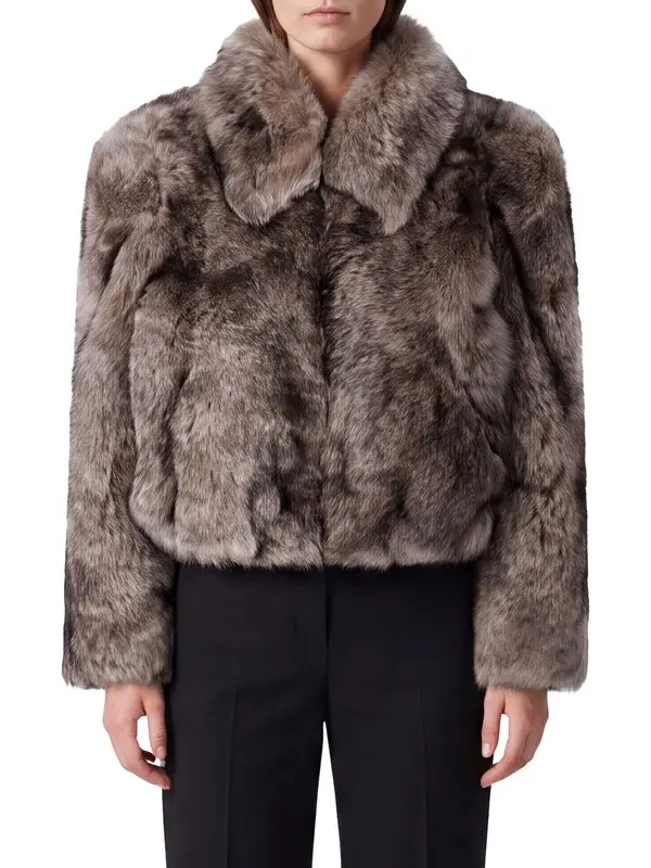 Chloé Short Single-breasted Shearling Coat - Brown